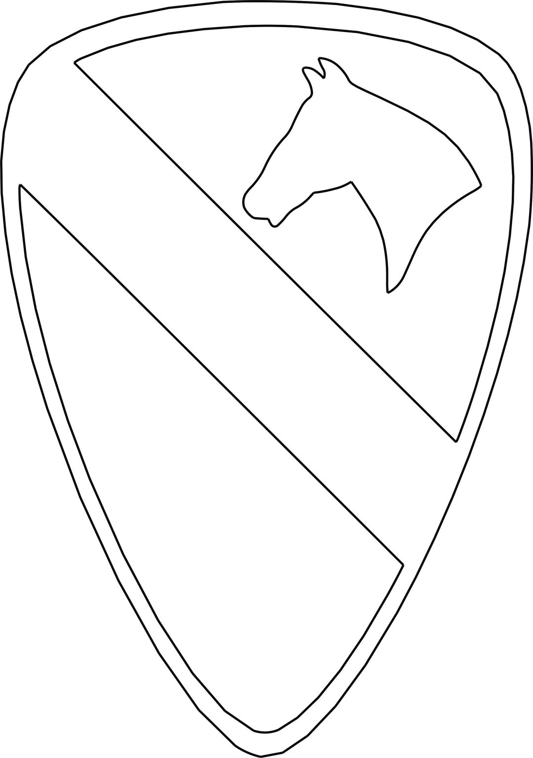 1st Cavalry Badge DXF and SVG File for Plasma or Laser Cutting - Etsy