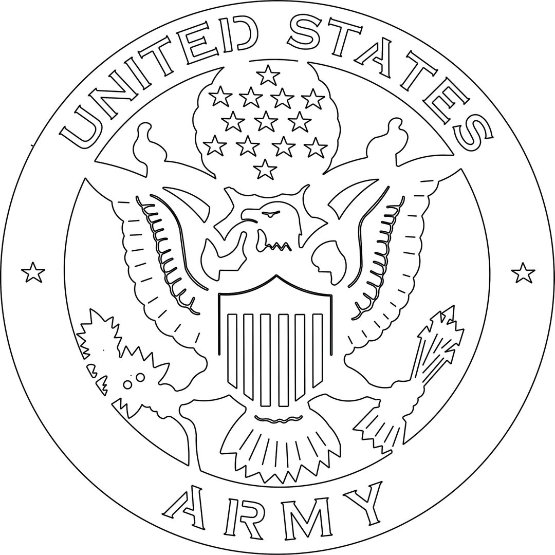 Army Emblem DXF and SVG File for Plasma or Laser Cutting - Etsy