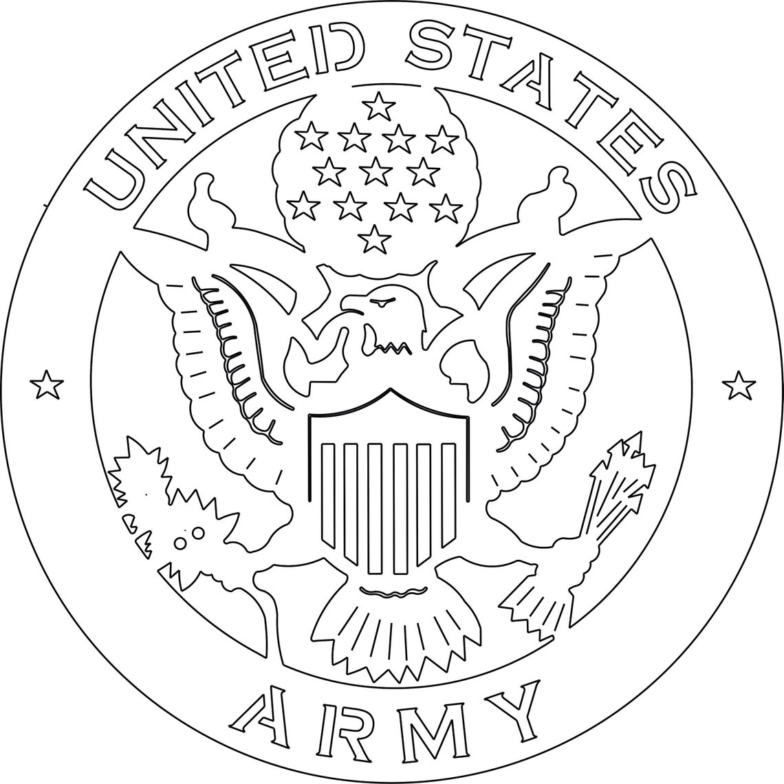 Army Emblem DXF and SVG File for Plasma or Laser Cutting - Etsy