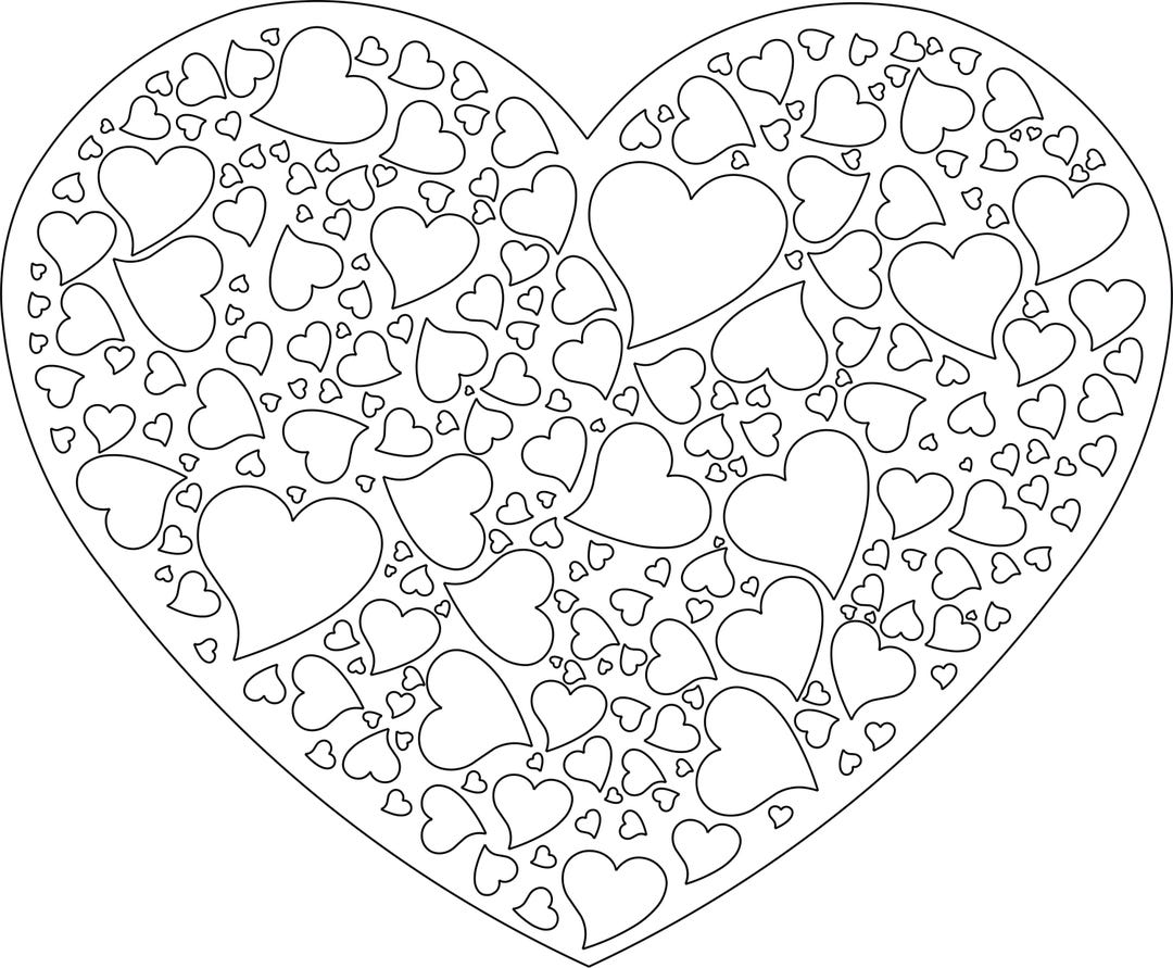 Hearts Nested DXF and SVG File for Plasma, Laser, Cricut, Etc. - Etsy