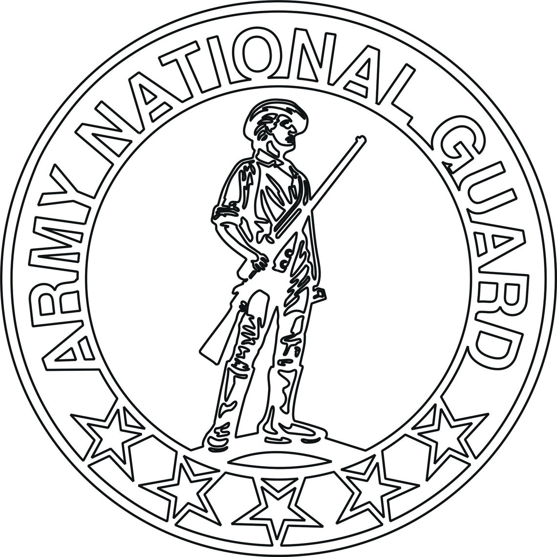 Army National Guard Emblem DXF and SVG File for Plasma or Laser Cutting ...