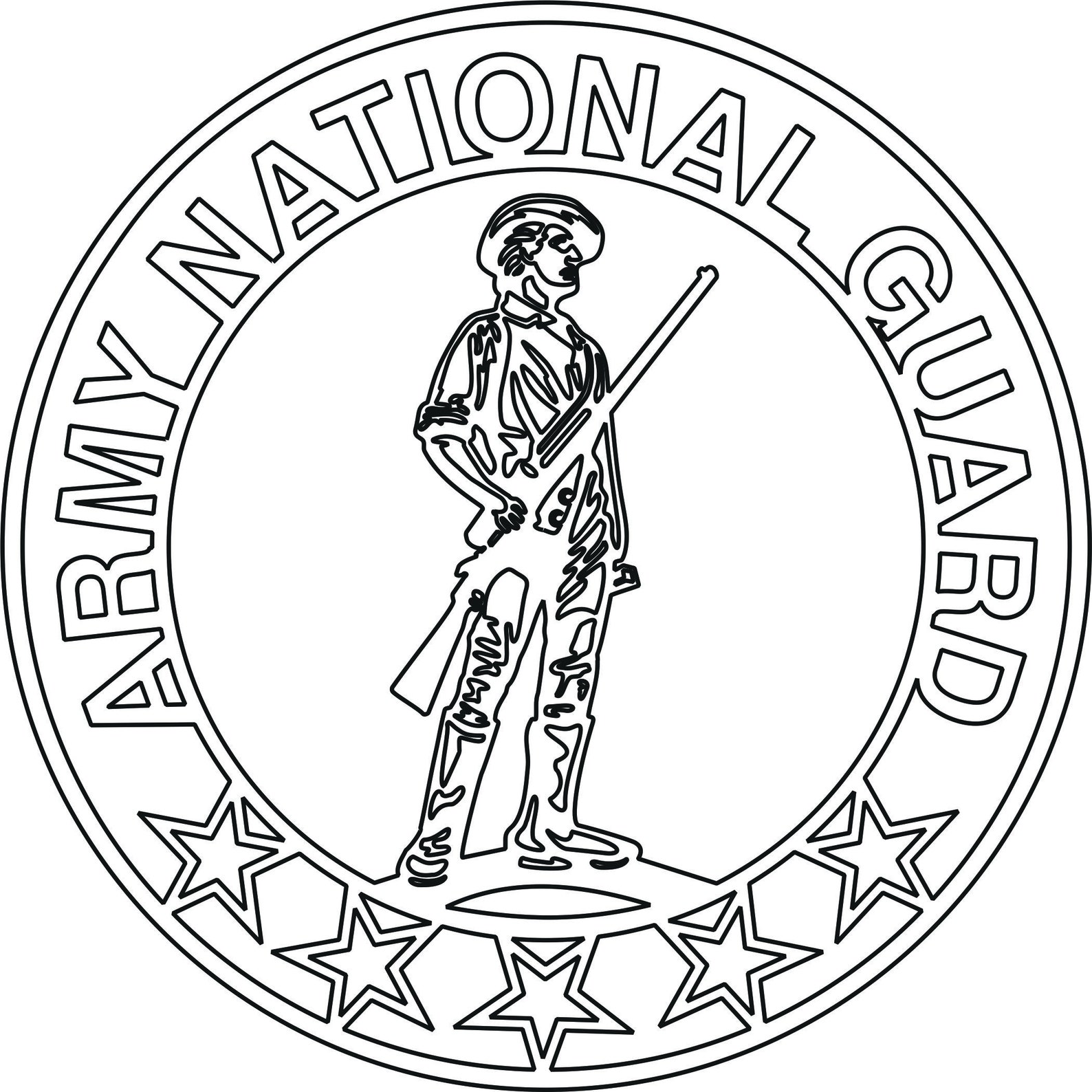 Army National Guard Emblem DXF and SVG File for Plasma or Laser Cutting ...