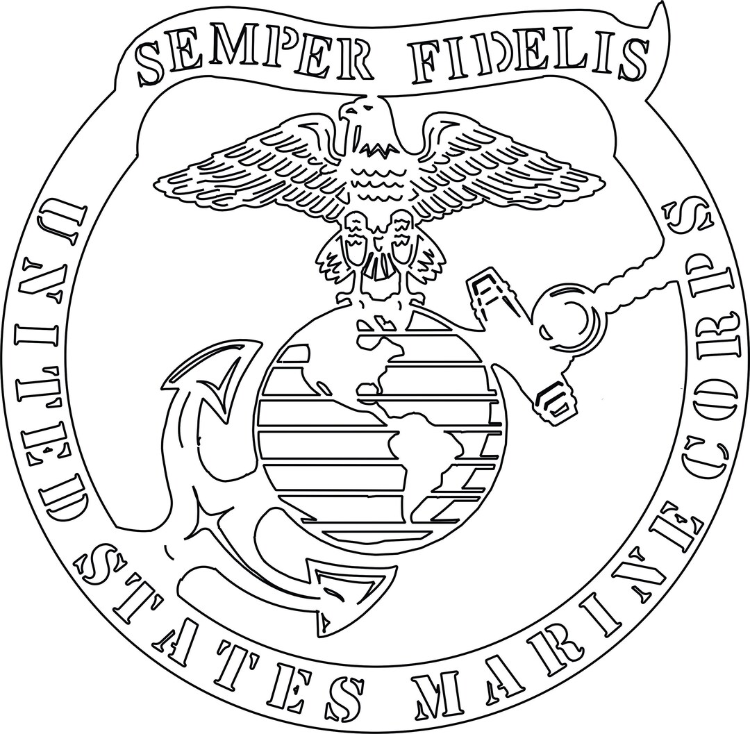 USMC Semper Fidelis Emblem DXF and SVG File for Plasma or - Etsy UK