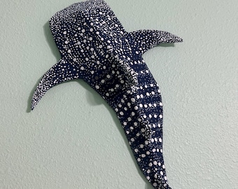 Whale Shark, Handmade Cardboard Paper Mache Model, 17 Inches Long ...