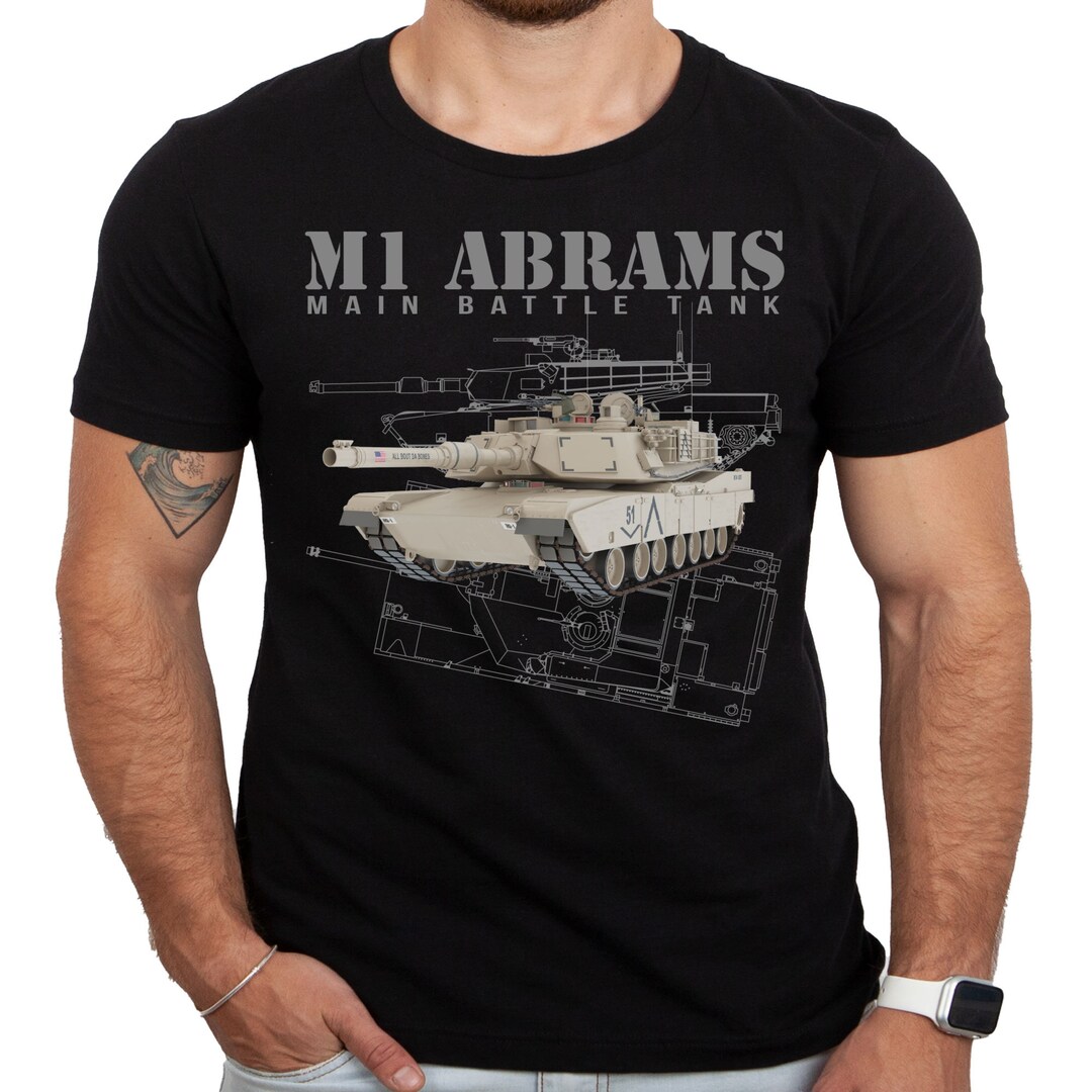 M1 Abrams Main Battle Tank Schematic Background Design Black - Etsy ...