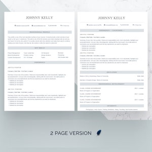 ATS Resume Template Word & Google Docs, CANVA, CV Template, Minimalist ...