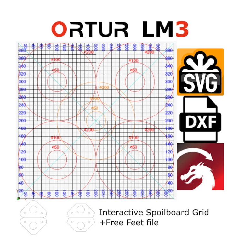 Interactive Ortur Laser Master 3 Spoilboard Grid and Feet - Etsy