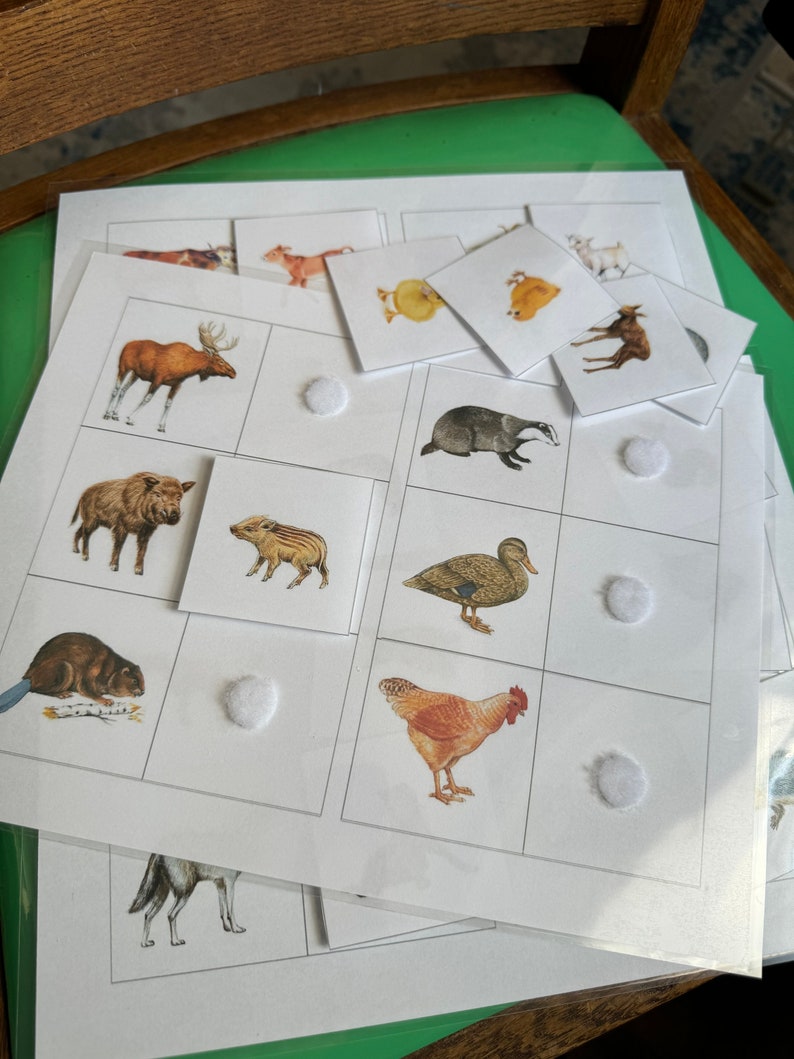 Mama and Baby Animal Matching Game for Toddlers (early Education ...