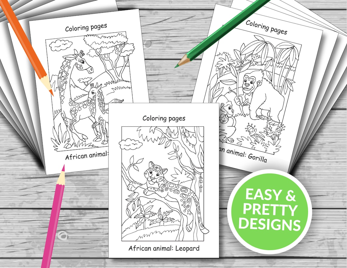 10 African Animals Printable Coloring Pages, African Animals Coloring ...