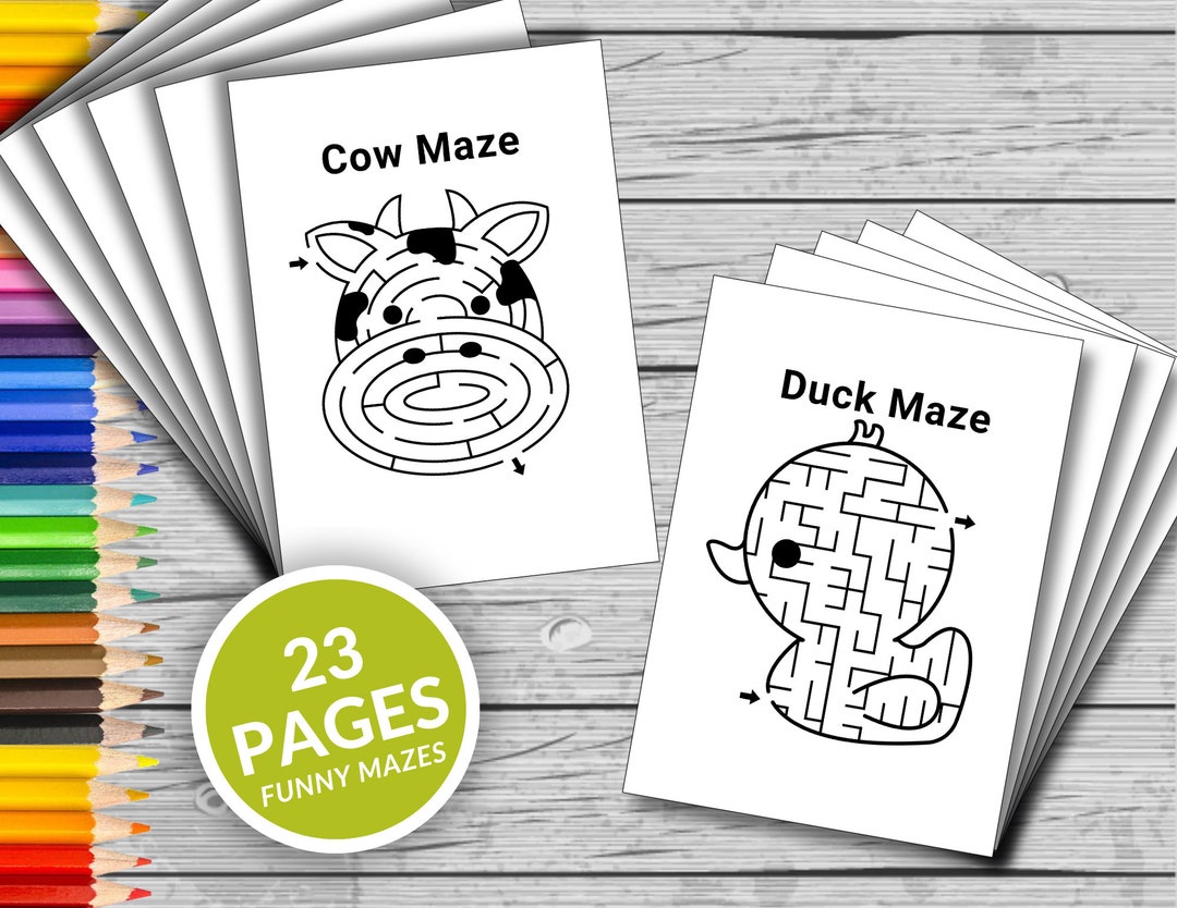 Animal Mazes Fun Game, Maze Printable Coloring Pages, Maze Coloring ...