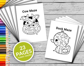 Maze Fun Game, Maze Printable Coloring Pages, Maze Coloring Book, Maze ...