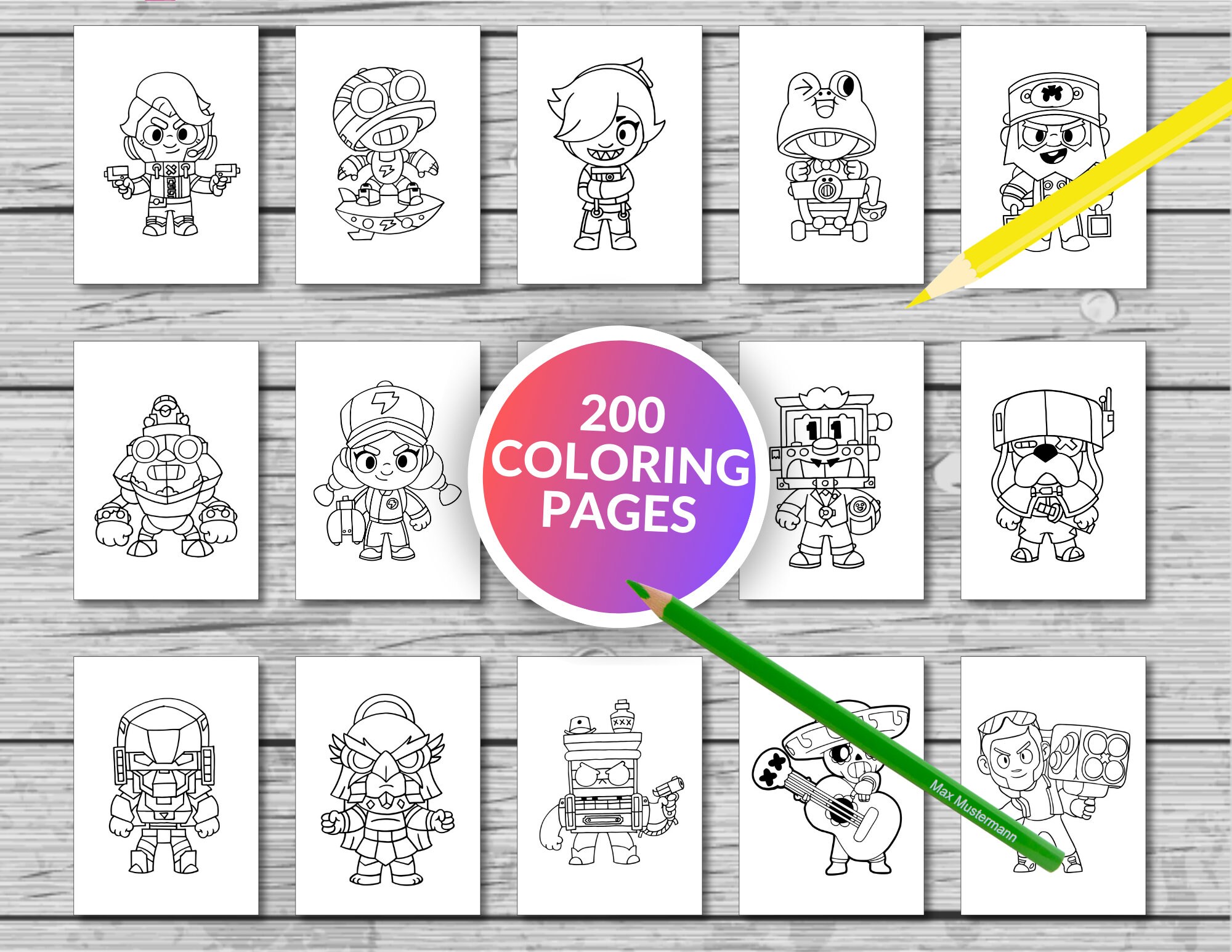 200 Brawl Stars Printable Coloring Pages Brawl Stars Coloring - Etsy Canada