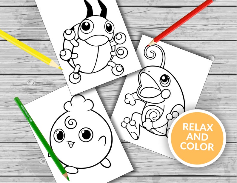 200 Pokemon Printable Coloring Pages, Pocket Monsters Coloring Book ...
