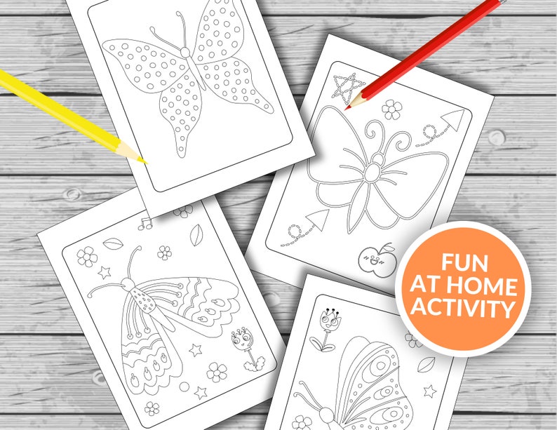 Butterfly Coloring Pages: 20 Printable Designs (PDF Download) - Etsy