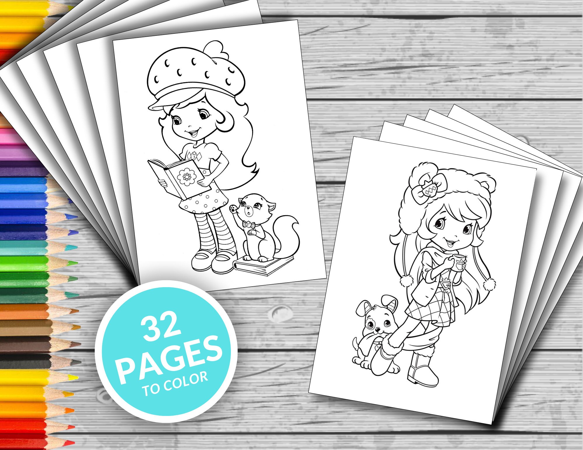Strawberry Shortcake Characters Coloring Pages