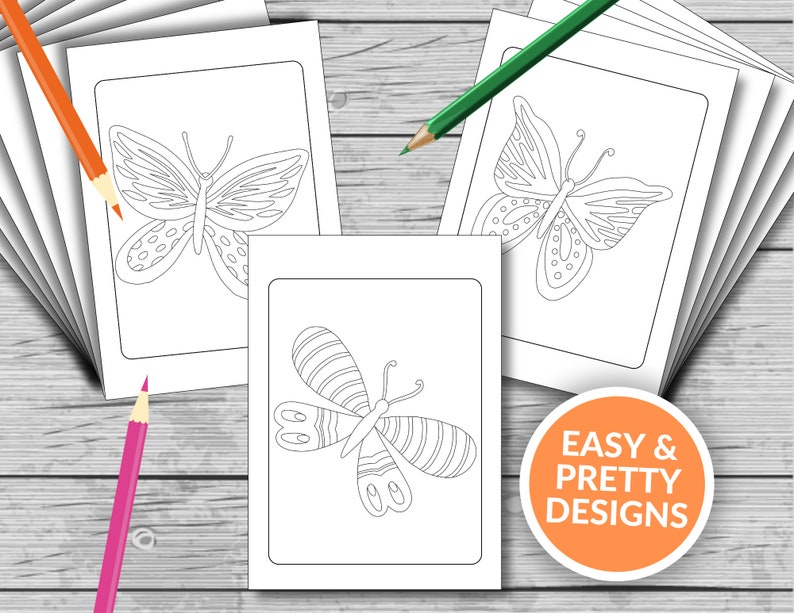 Butterfly Coloring Pages: 20 Printable Designs (PDF Download) - Etsy