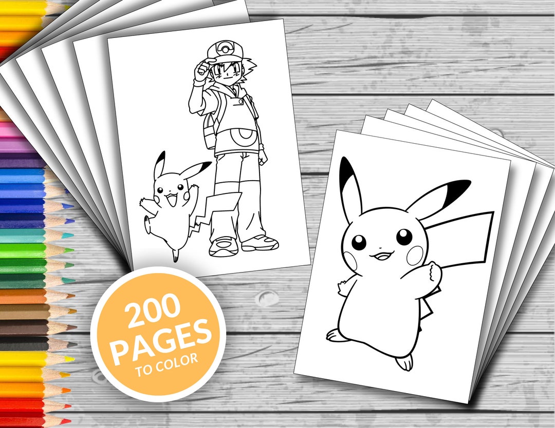 200 Pokemon Printable Coloring Pages, Pocket Monsters Coloring Book ...