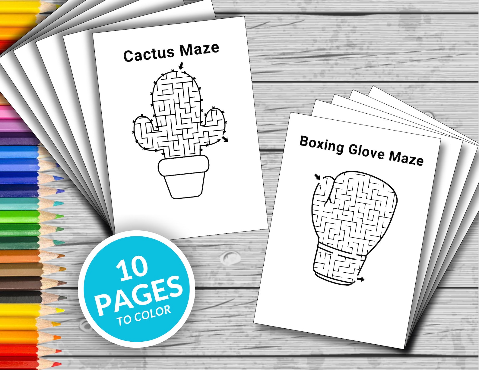 Maze Fun Game, Maze Printable Coloring Pages, Maze Coloring Book, Maze ...