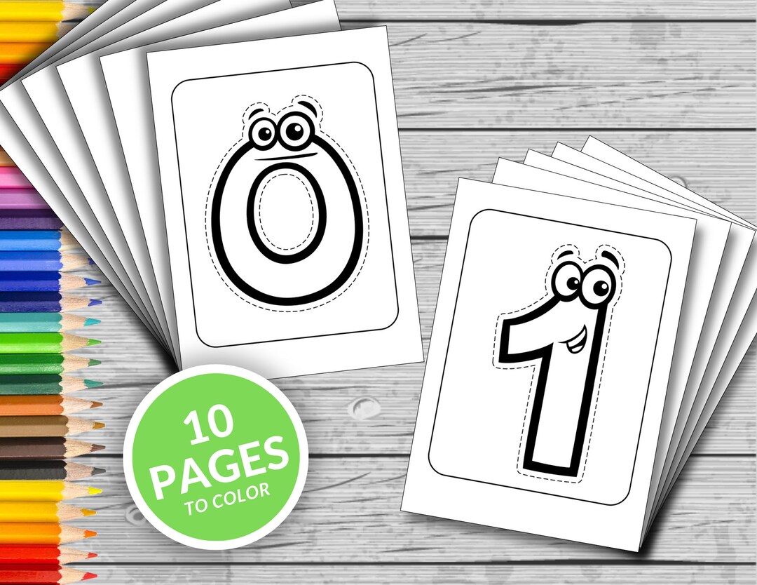 10 Number Scissors Skill Coloring Pages for Kids, Number Scissors Skill ...