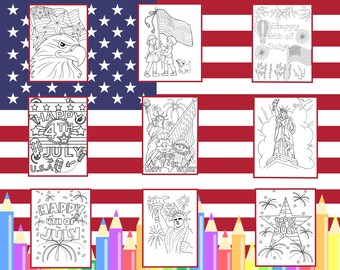 4th of July Coloring Sheets Christian 4th of July Coloring Sheets - Etsy