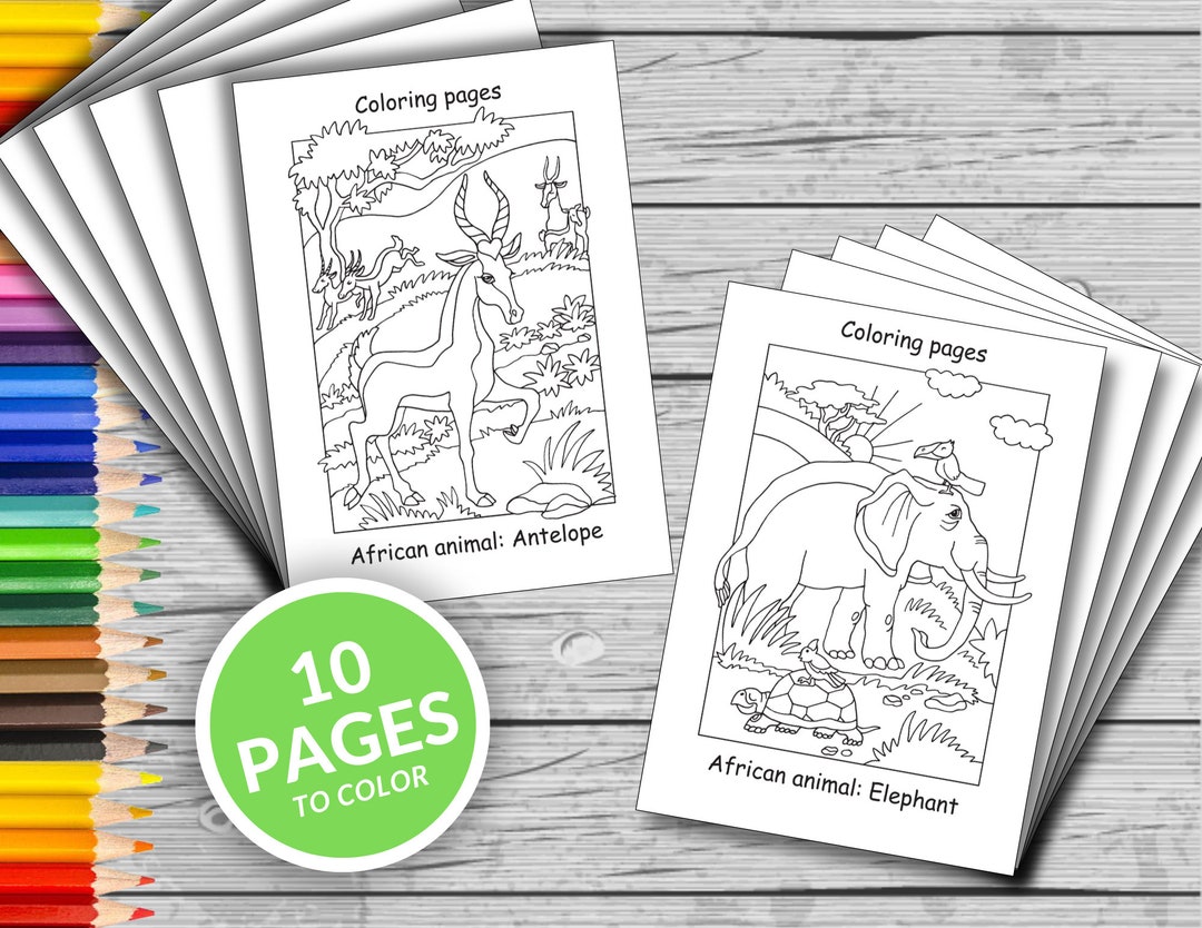 10 African Animals Printable Coloring Pages, African Animals Coloring ...