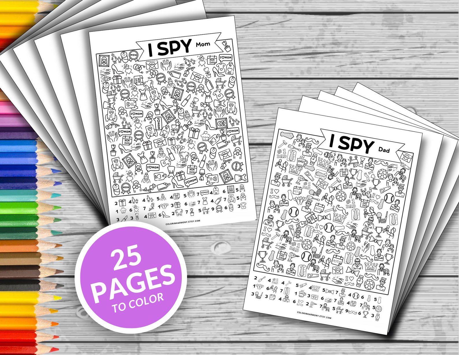 I Spy Fun Game, I Spy Printable Coloring Pages, I Spy Coloring Book, I ...