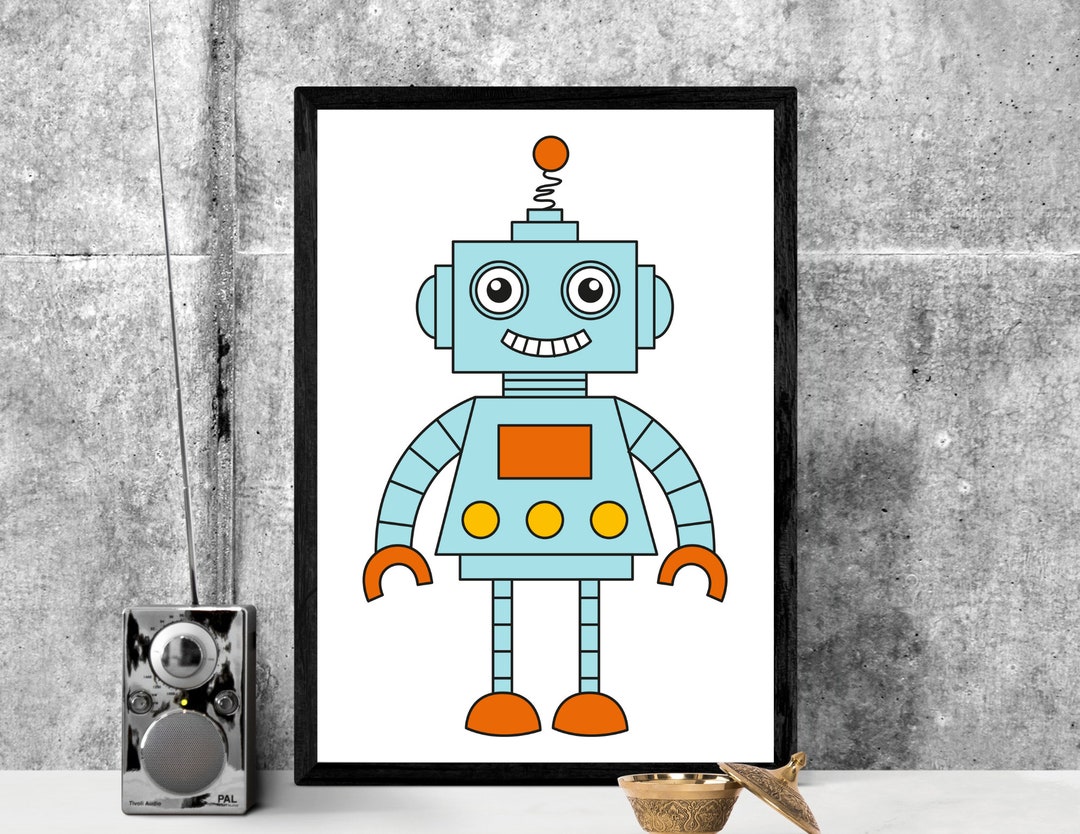 Robot Home Decor, Robot Prints, Robot Wall Art - Etsy