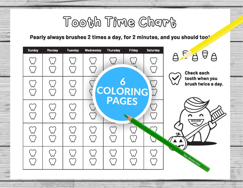 6 Cute Halloween Teeth Printable Coloring Pages, Cute Halloween Tooth ...