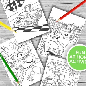 40 Cars Printable Coloring Pages, Lightning Mcqueen Coloring Book, Fun ...