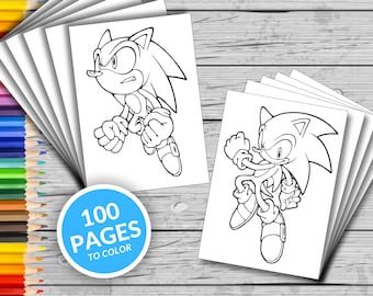 Sonic Coloring Pages 104 Pictures digital Download - Etsy Canada