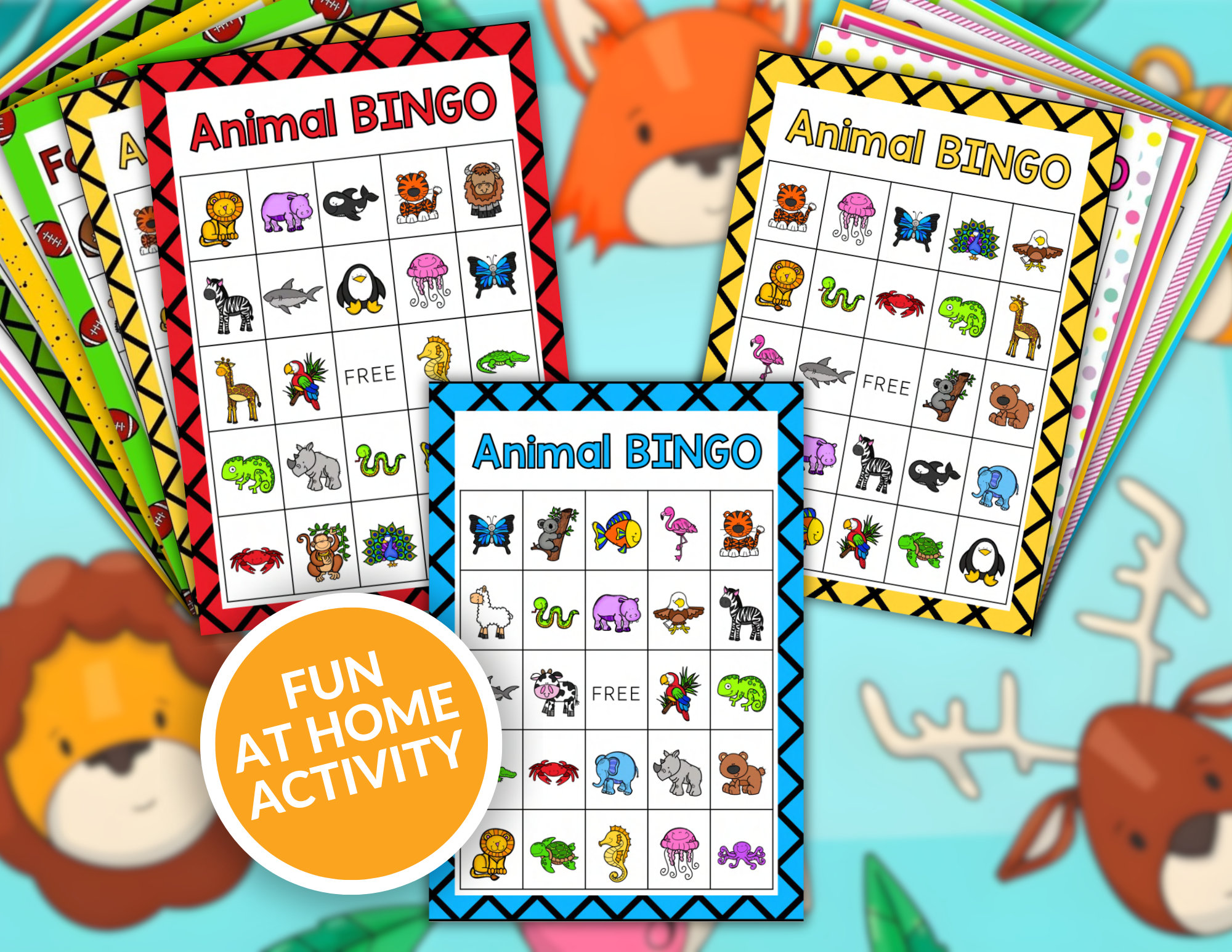 Printable Animal Bingo Cards: Kids Party Game (PDF Download) - Etsy