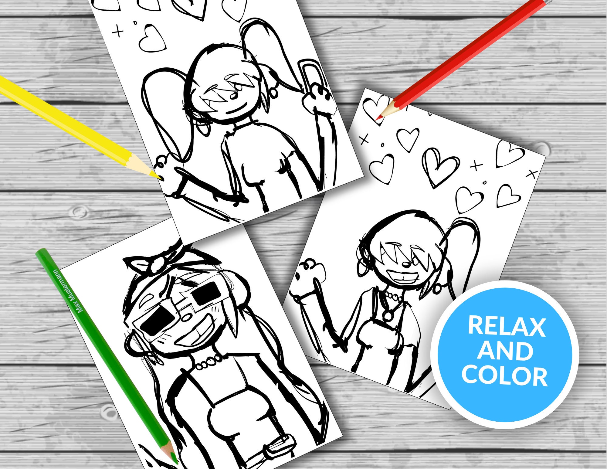 DIY Coloring Pages for Girls: Fun Activity Book (digital Download) - Etsy