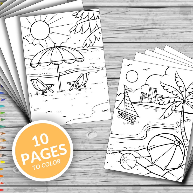 Beach Painting Simple - Etsy