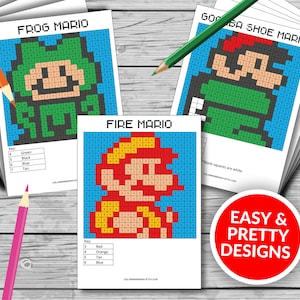 Super Mario Printable Coloring Pages, Coloring by Number, Super Mario ...