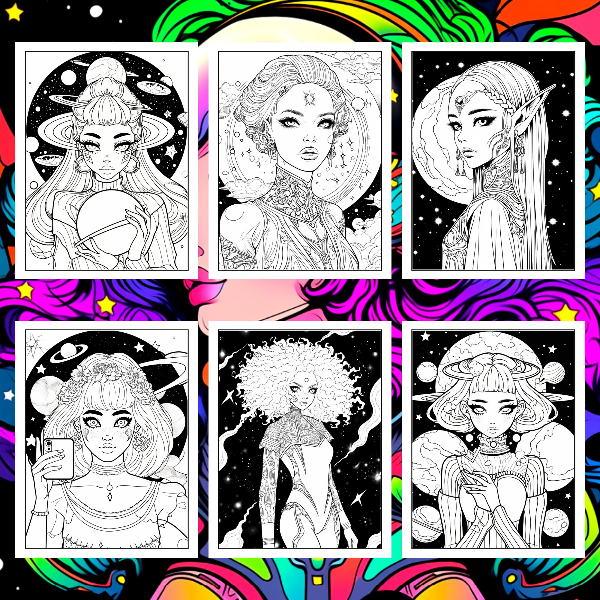 26 Galaxy Queen Coloring Pages, Galaxy Queen Coloring Book, Fun at Home ...