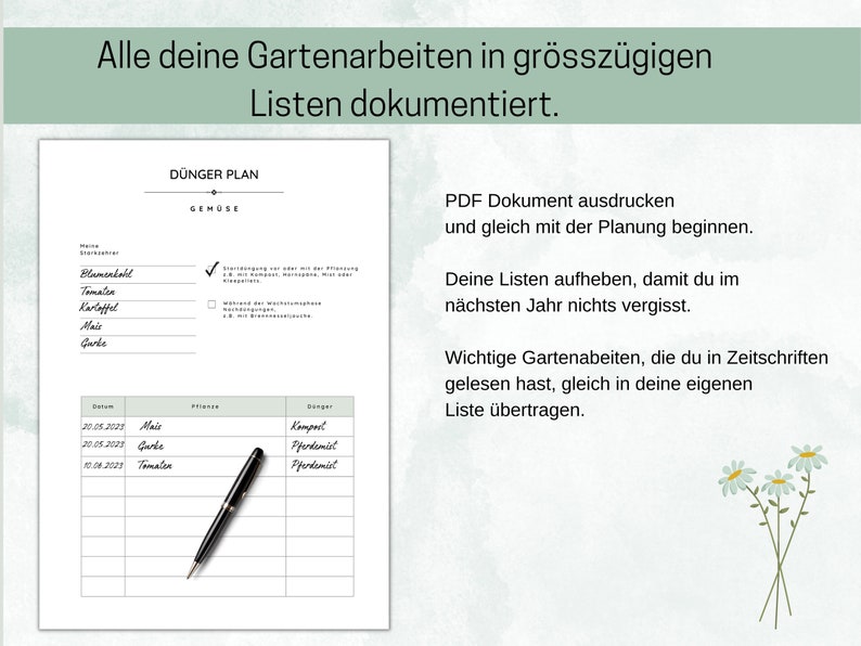 Garden Diary Printable Garden Planner Garden Logbook Vegetable Planning ...