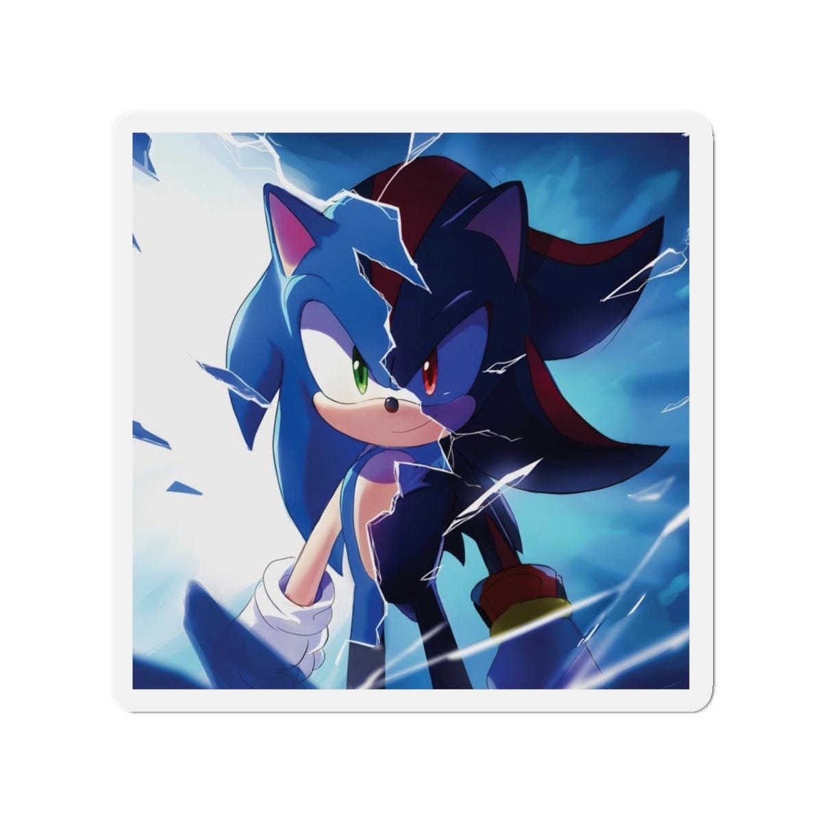 Sonic and Shadow Hedgehog Die-cut Magnets, Sega Frenemies Magnet, Sonic ...