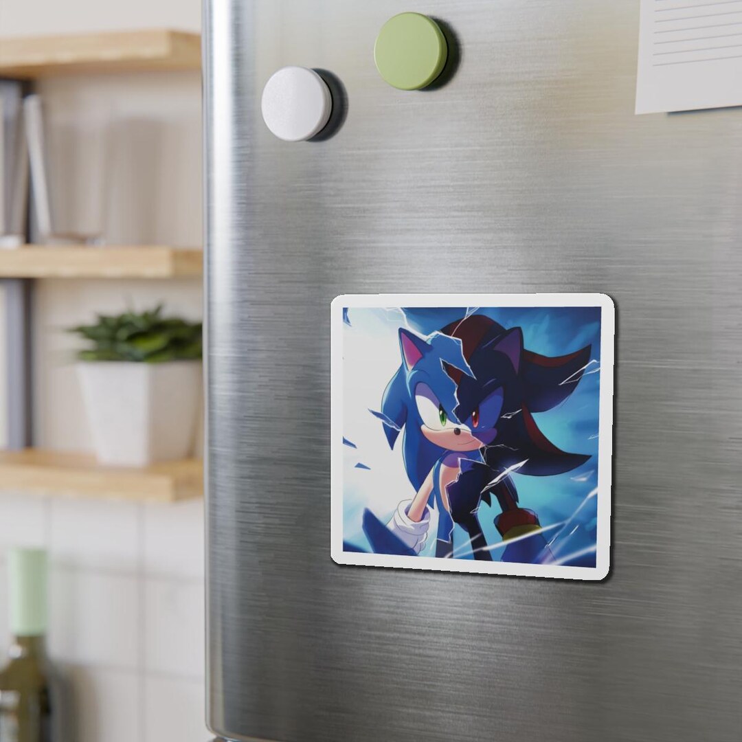 Sonic and Shadow Hedgehog Die-cut Magnets, Sega Frenemies Magnet, Sonic ...