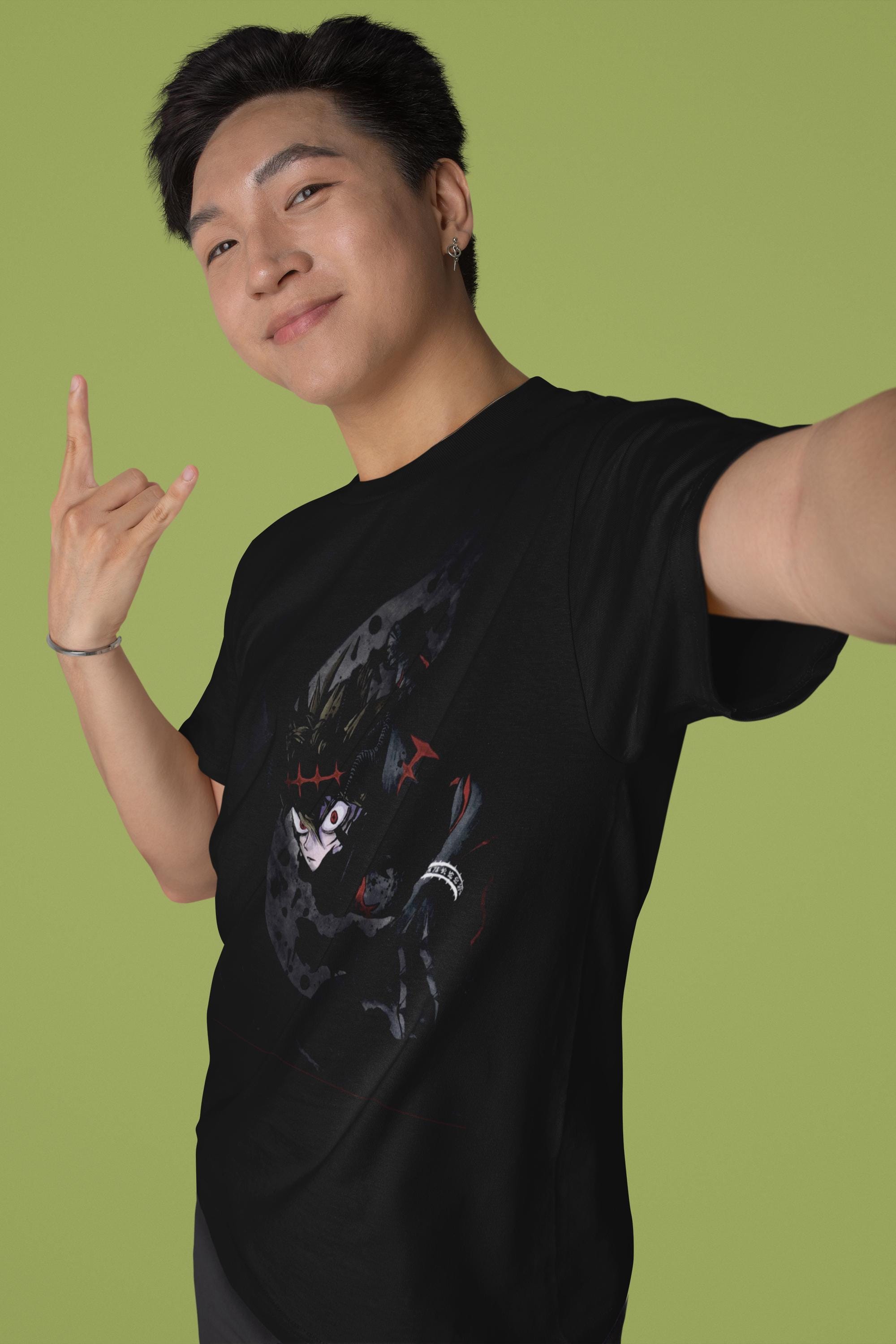 Black Clover Asta T-shirts, Japanese Anime T-shirt, Five Leaf Clover ...