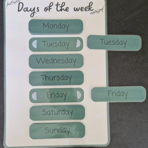 Days of the Week Matching Activity, Learning Resource, Printable - Etsy