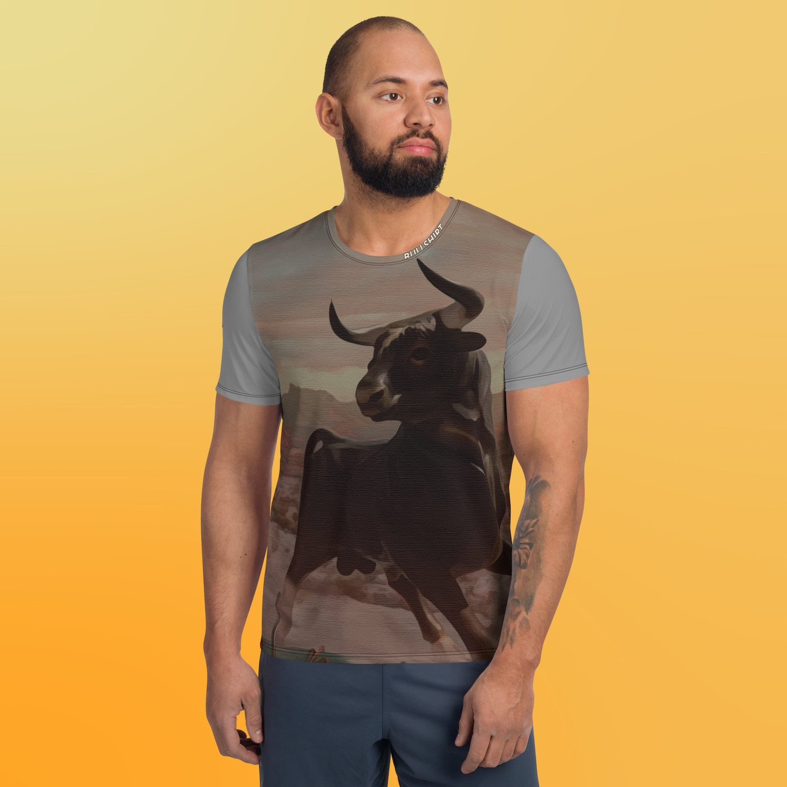 Bull Shirt, All-over Print, Men's, T-shirt,funny Bull Shirt, Bull Shirt ...