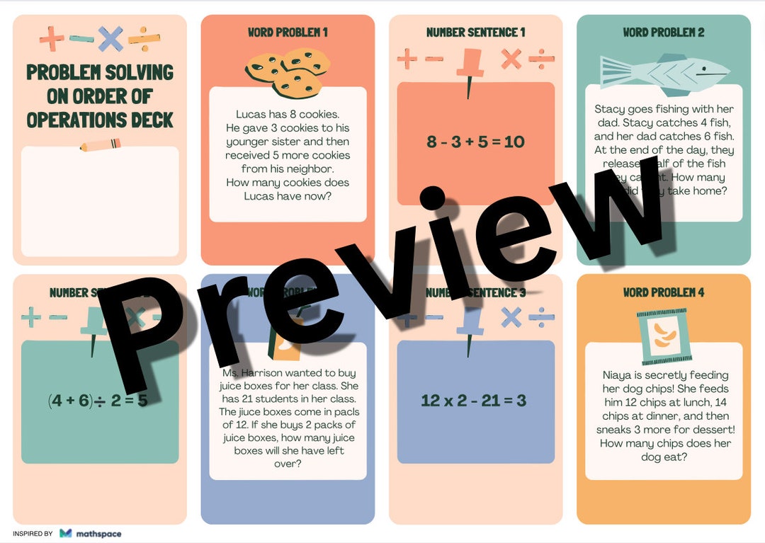 Order of Operations Practice Flashcards - Etsy