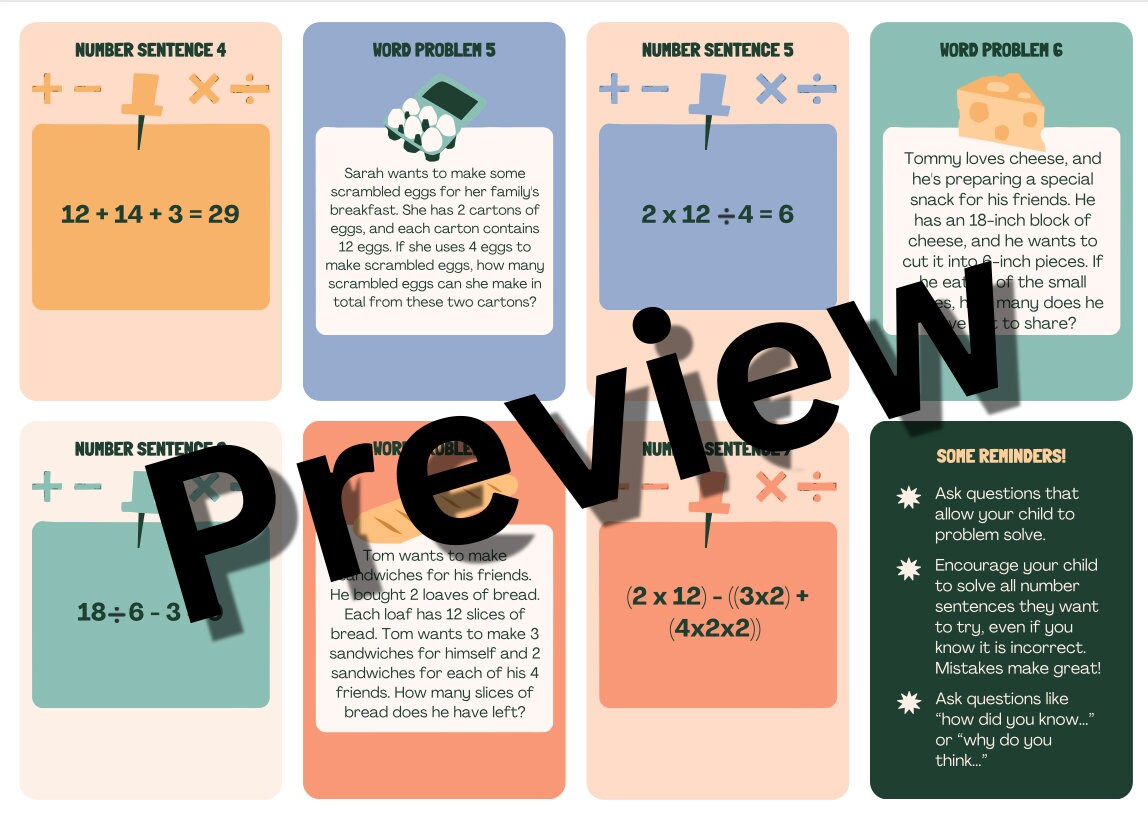 Order of Operations Practice Flashcards - Etsy