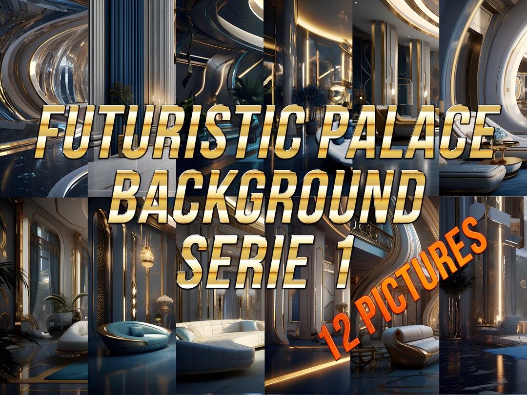 Pack of 12 Futuristic Palace Backgrounds Serie 1 Perfect for Video ...