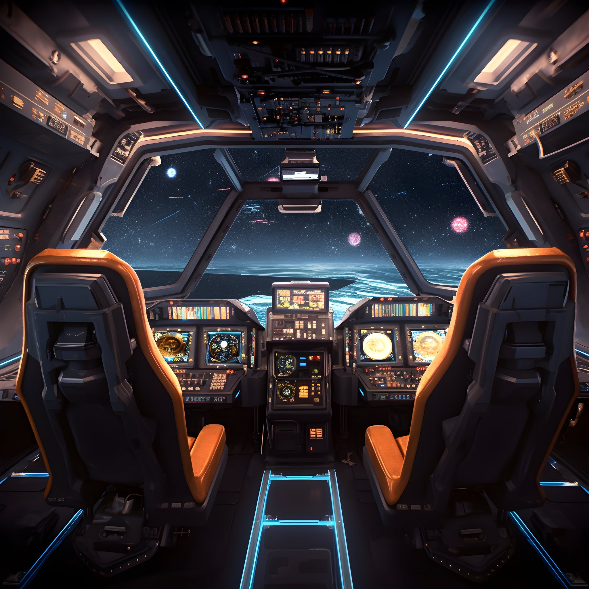 Spaceship Cockpit Background Serie 1, Vtuber/streamer Background ...