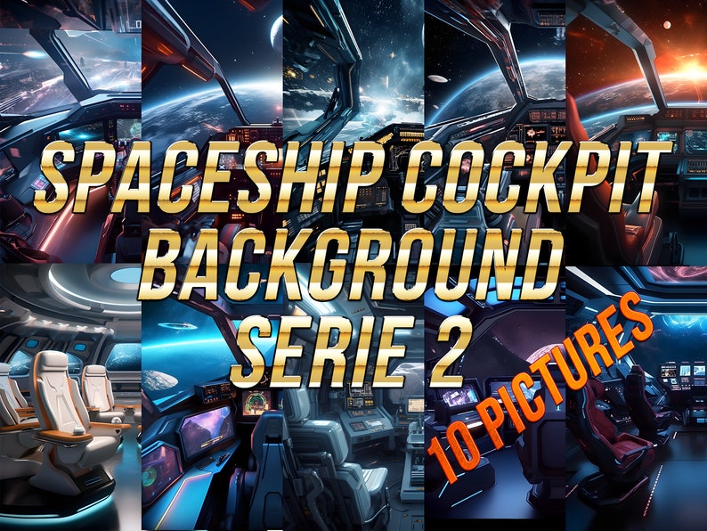Spaceship Cockpit Background Serie 2, Vtuber/streamer Background ...