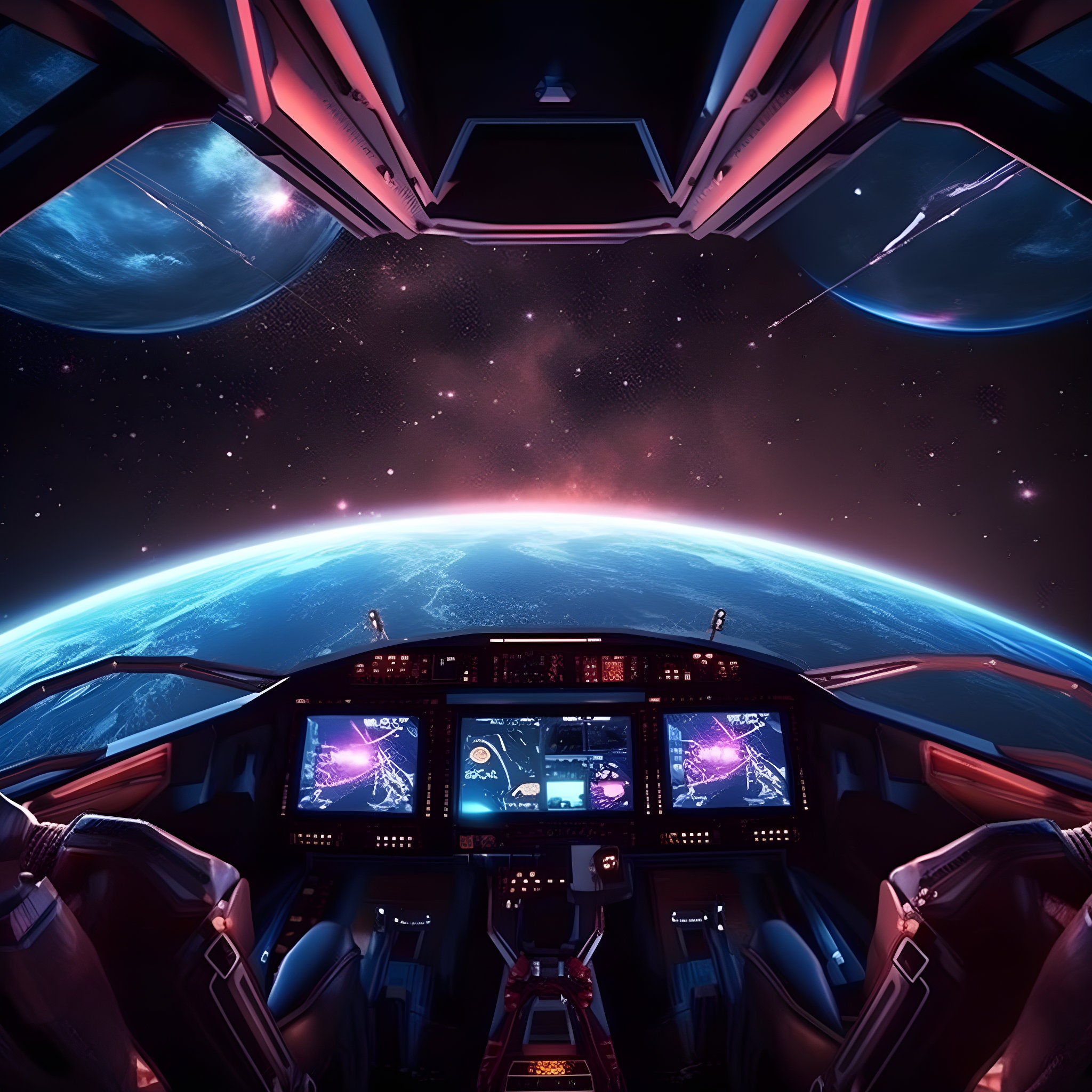 Spaceship Cockpit Background Serie 1, Vtuber/streamer Background ...
