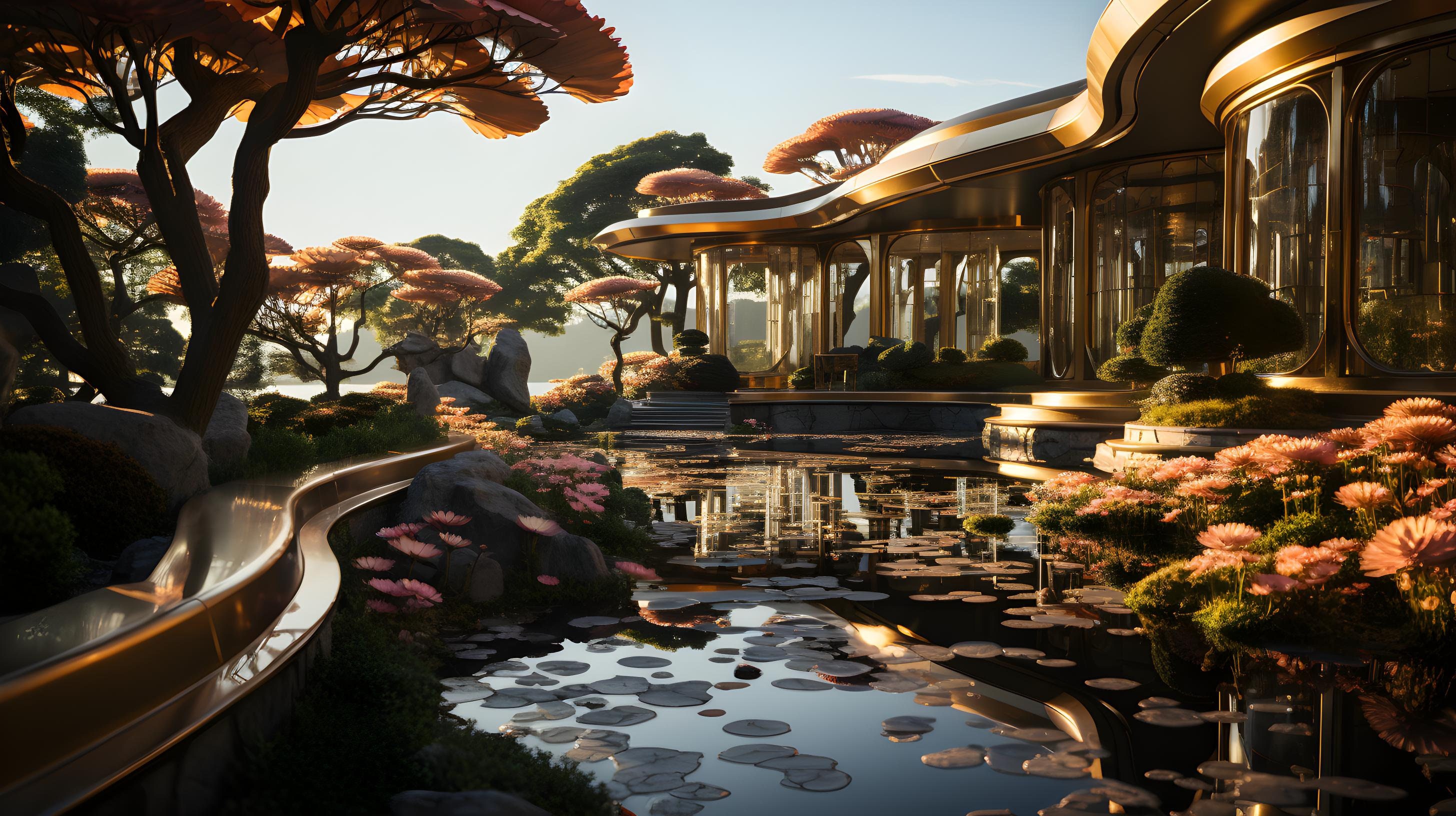Pack of 12 Futuristic Garden Backgrounds Serie 1 - Perfect for Video ...