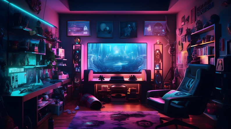 Pack of 12 Digital Gaming Room Backgrounds Serie 1 Ideal for Video ...