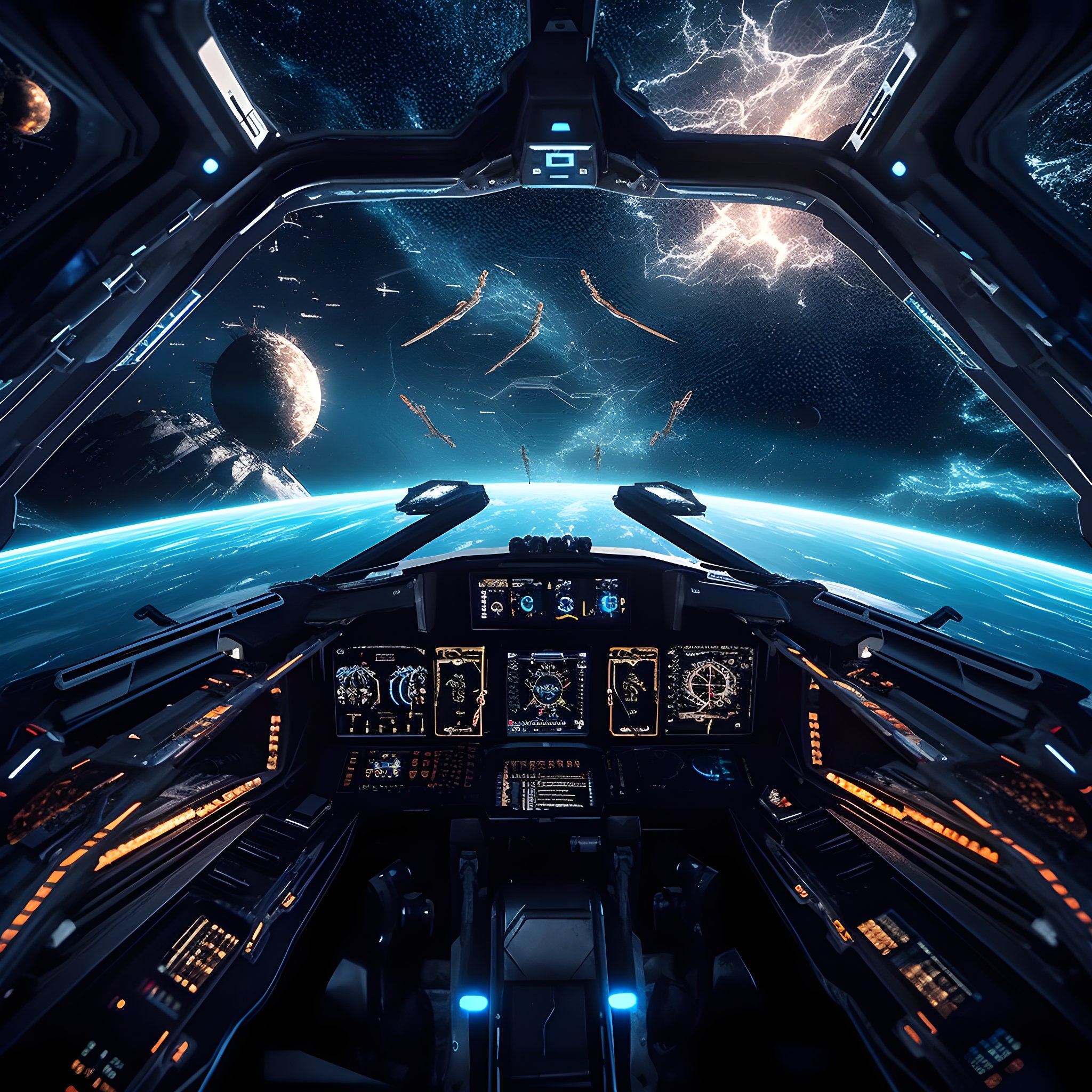 Spaceship Cockpit Wallpaper